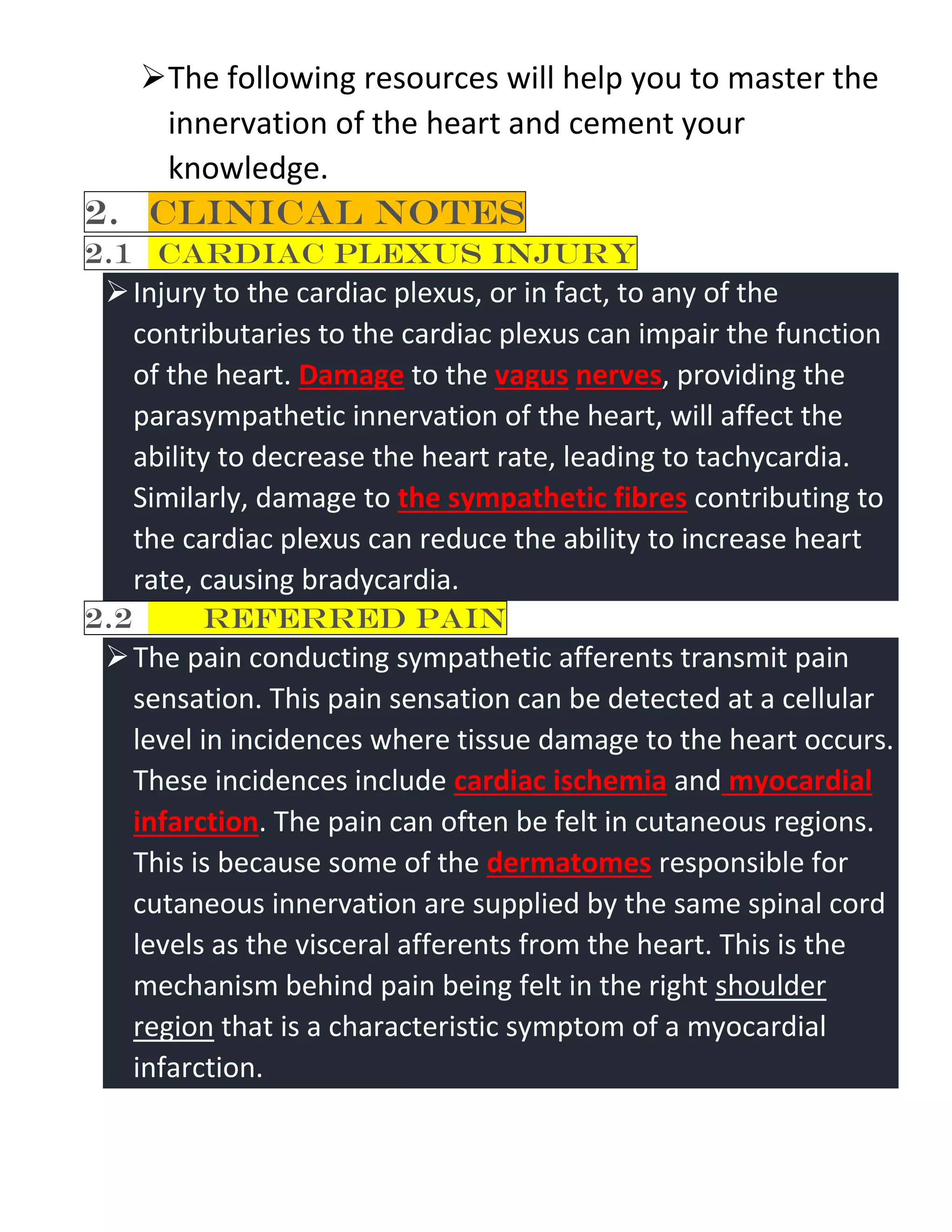 Blood and Nerve supply of the heart | PDF