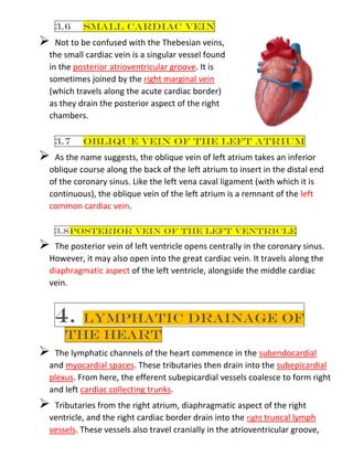 Blood and Nerve supply of the heart | PDF