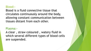 Blood and plasma expander | PPT