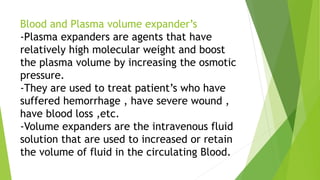Blood and plasma expander | PPT