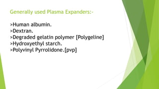 Blood and plasma expander | PPT
