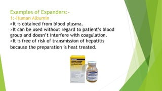 Blood and plasma expander | PPT