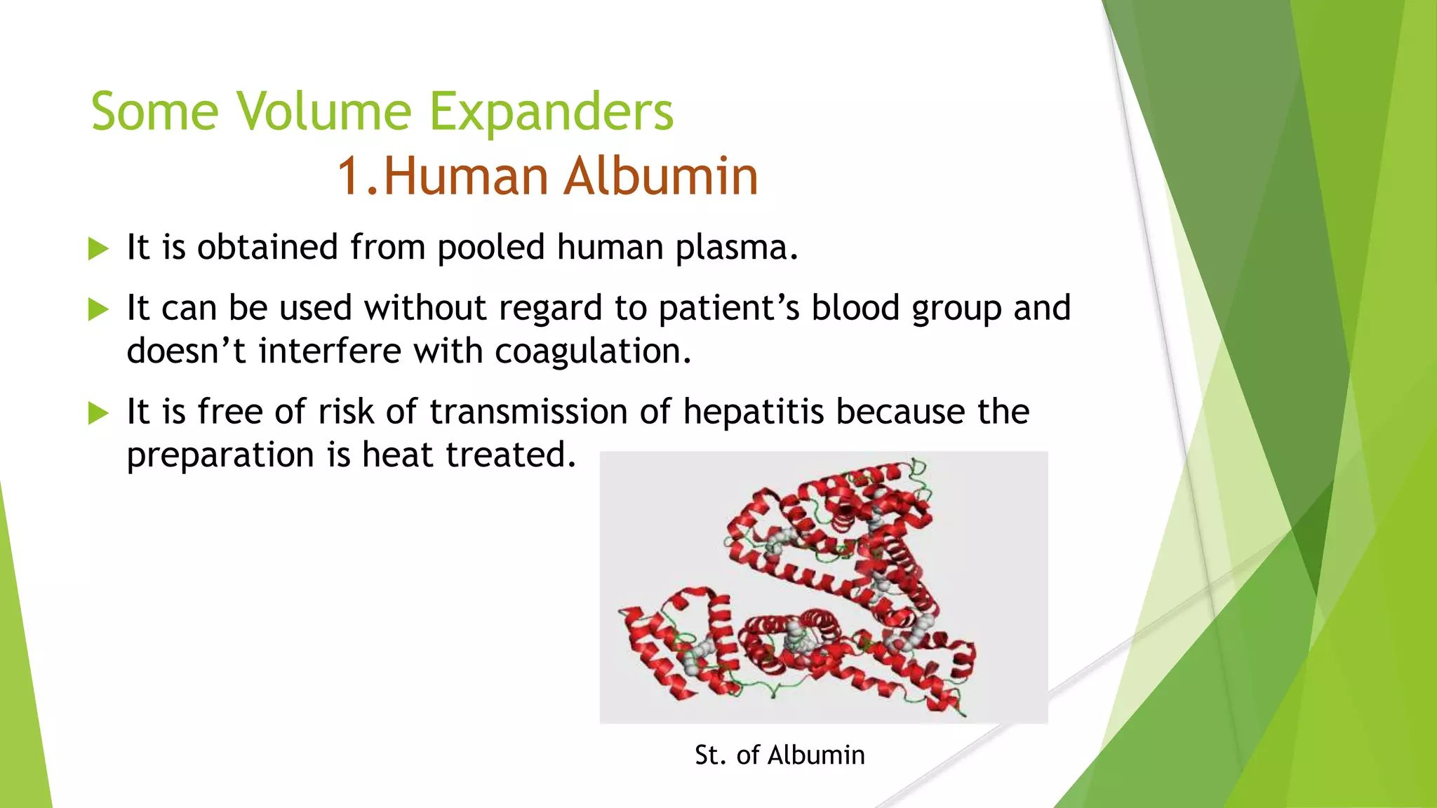 Blood and plasma volume expanders | PPTX