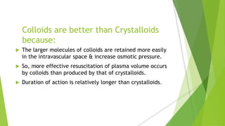 Blood and plasma volume expanders | PPTX