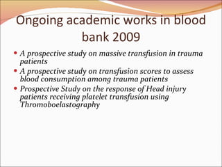 Blood bank Census 2010(JPNATC) | PPT
