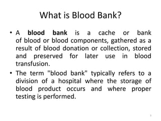 Bloodbank | PDF