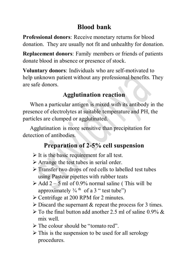 Blood bank | PDF