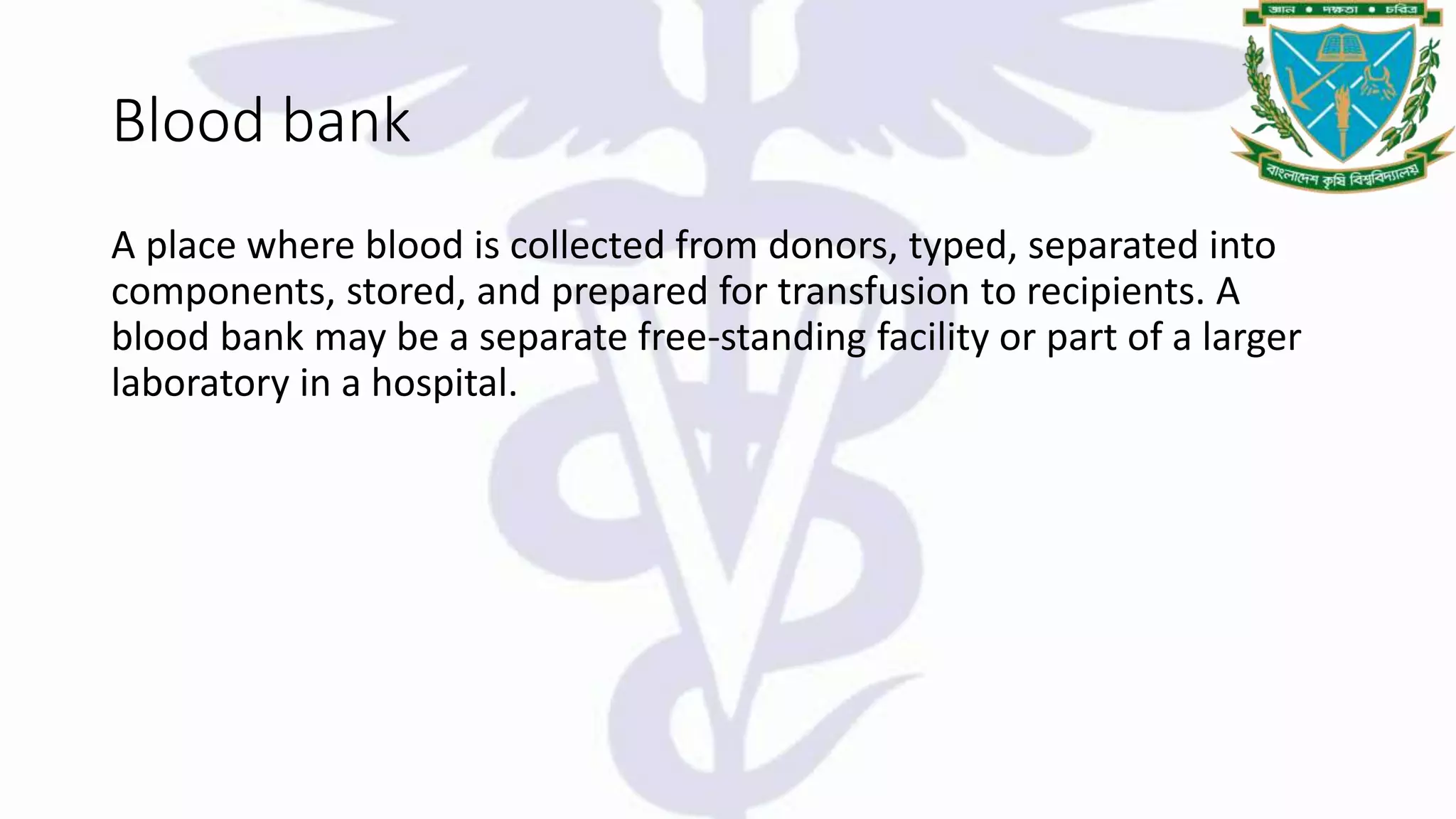animal Blood banking | PPTX