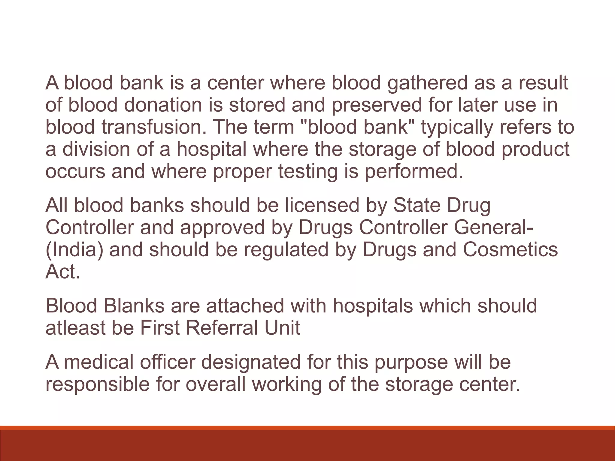 Blood bank | PPTX