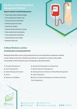 Blood Bank Brochure | PDF