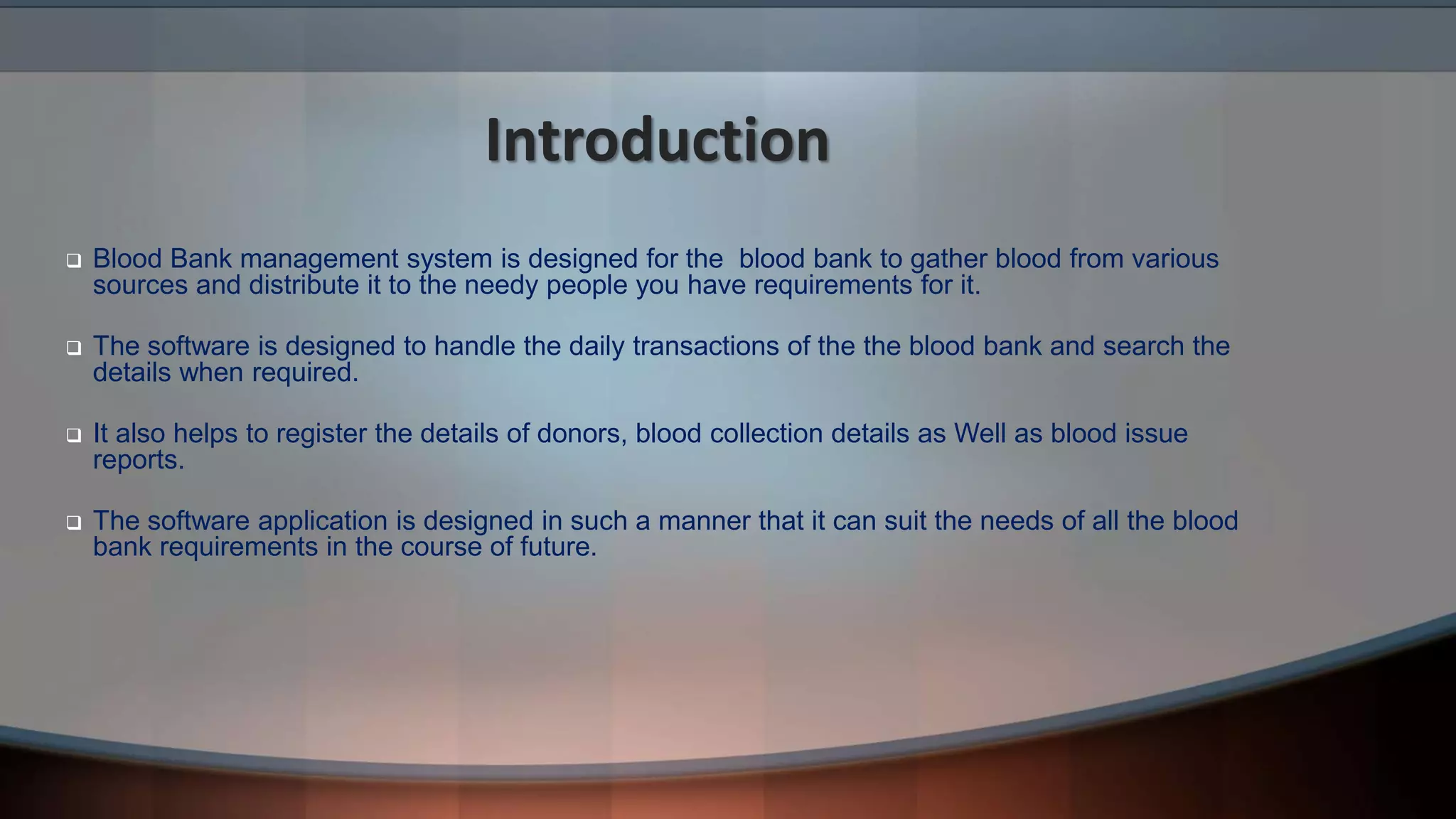 Blood Bank and Donor Management System (PPT).pptx