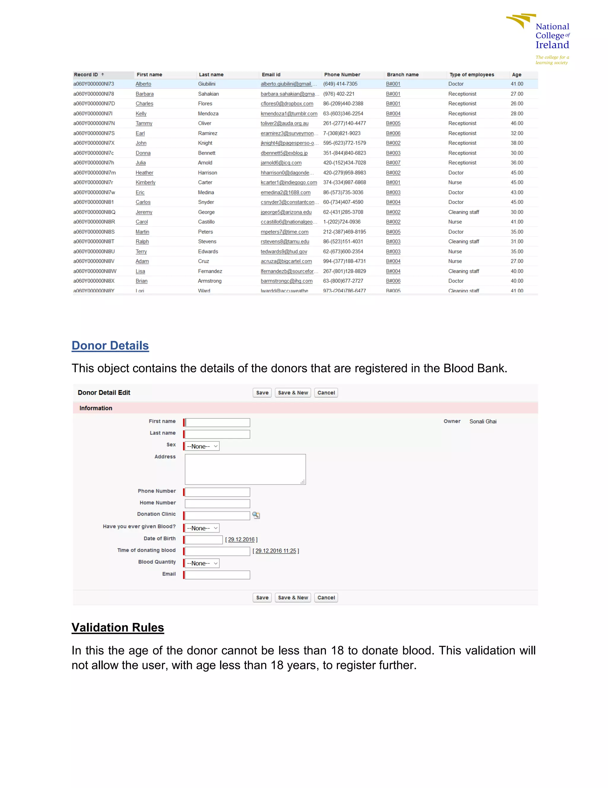 Blood bank Management System Salesforce | PDF