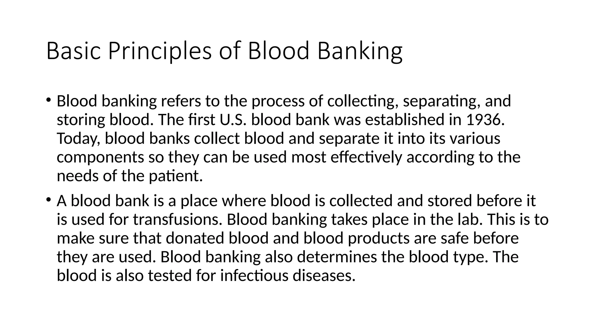 Blood Banking - Module 1.pptx health medical lab | PPTX