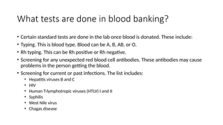 Blood Banking - Module 1.pptx health medical lab | PPTX