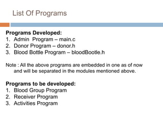 Blood Bank Management System | PPTX