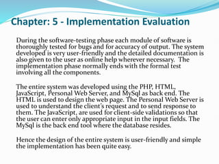 Blood Bank Management System.pptx....... | PPTX | Web Development | Internet