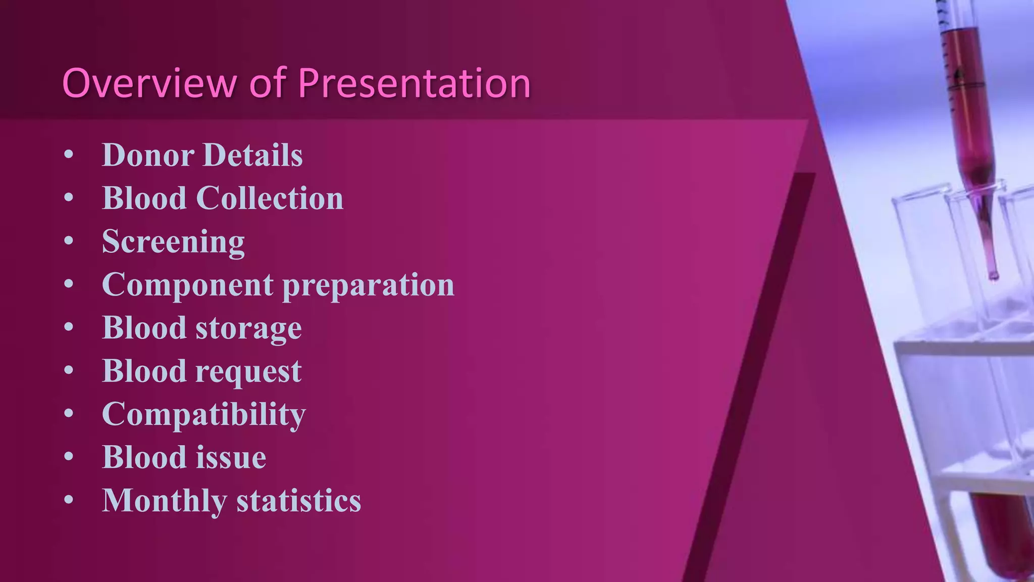 Blood Bank Management System | PPTX