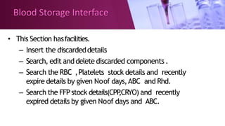 Blood Bank Management System | PPTX