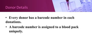 Blood Bank Management System | PPTX