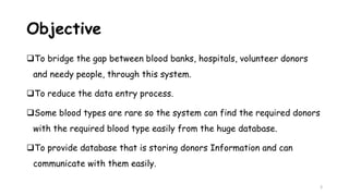 Blood bank mange project presentation | PPT