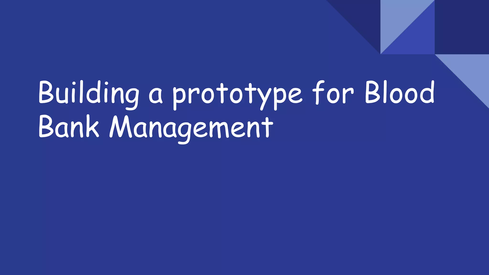 Blood bank project | PDF