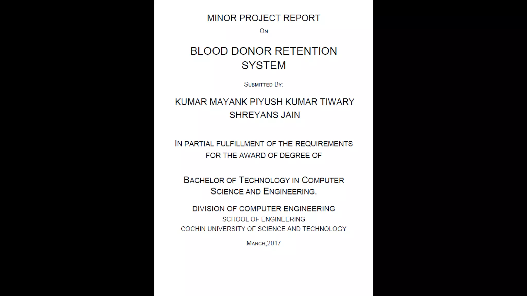 Blood Bank Project | PPTX