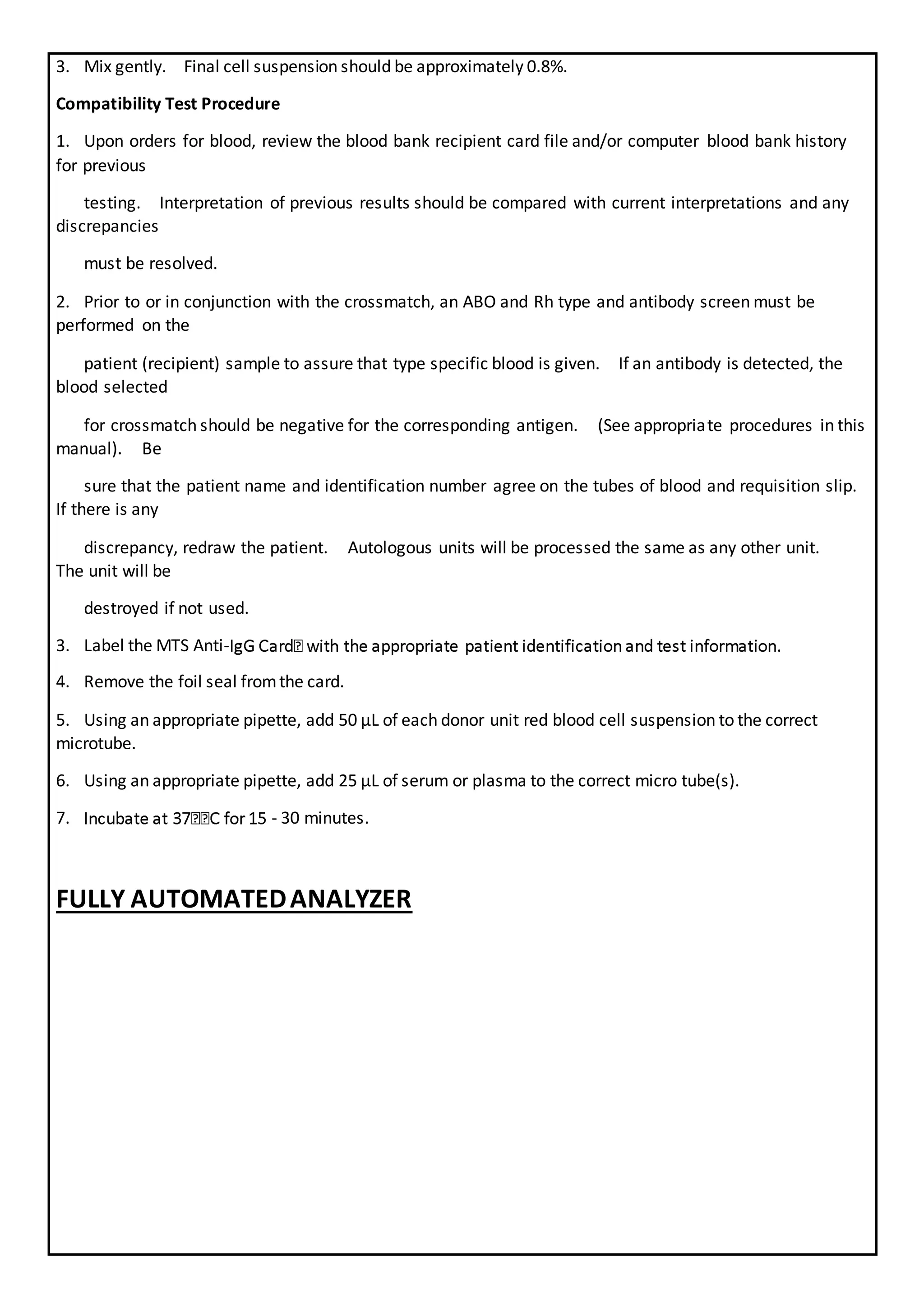 Blood bank report | DOCX