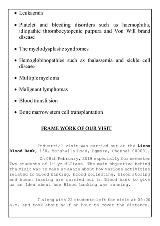 Blood bank report | DOCX