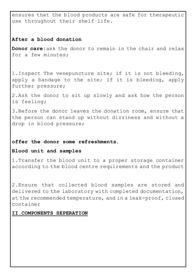 Blood bank report | DOCX