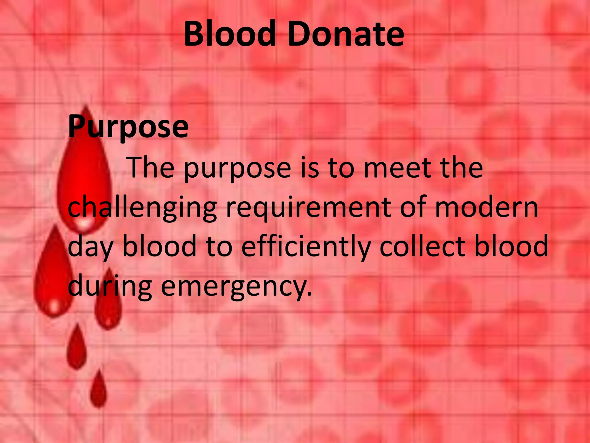 Blood bank system Project PPT | PPTX