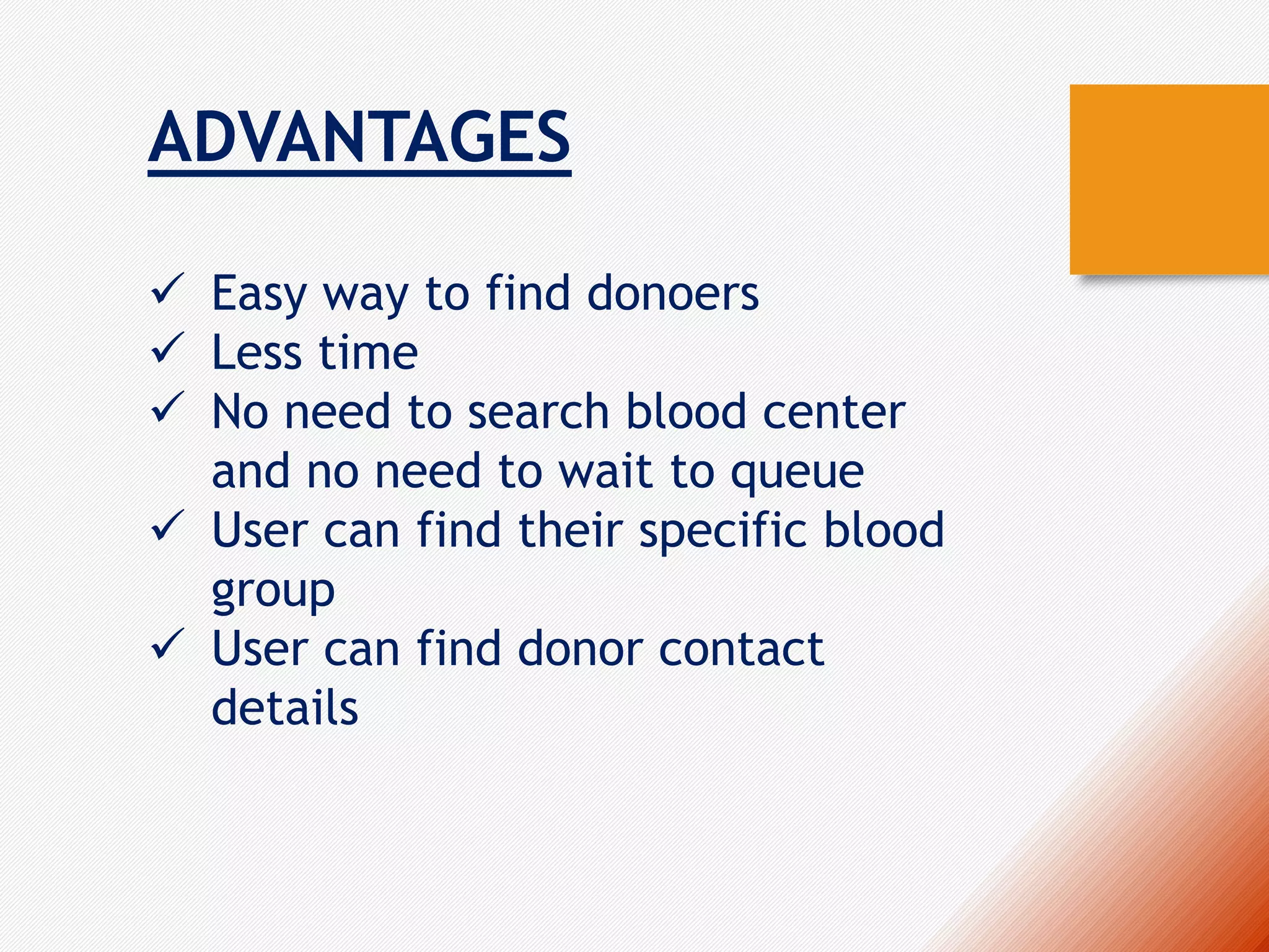 Blood bank system Project PPT | PPTX