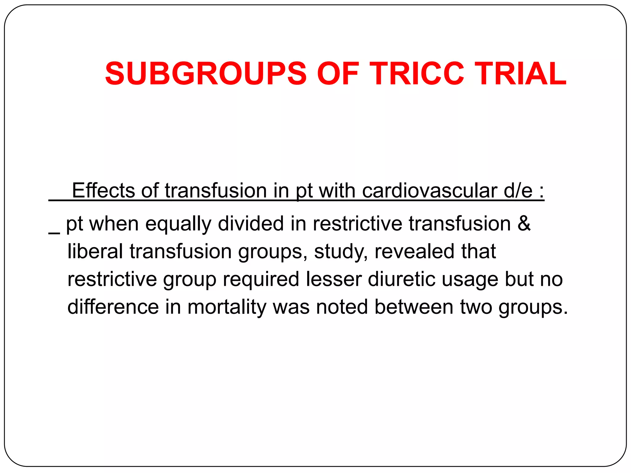 Blood & blood products in icu | PPTX