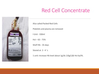 Blood blood pruduct and its indication | PPTX