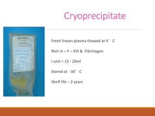 Blood blood pruduct and its indication | PPTX