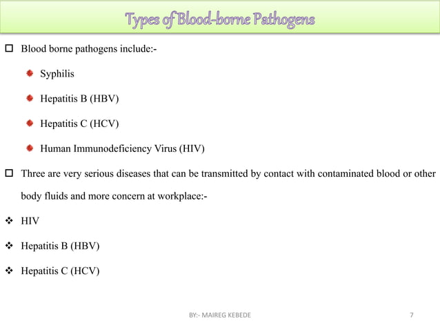 Blood borne pathogen and biosafety | PPT