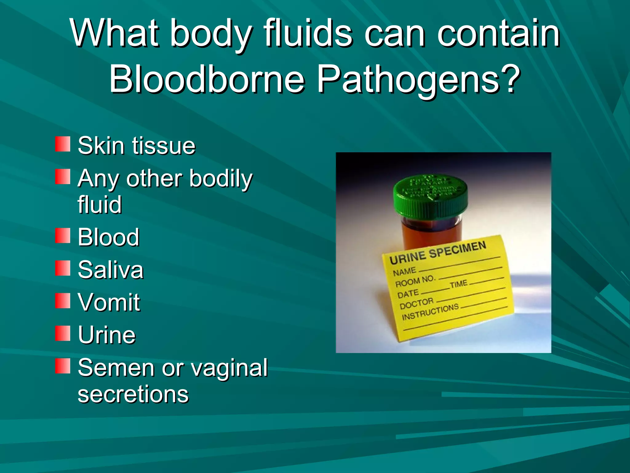 Bloodborne Pathogens Awareness Training | PPT