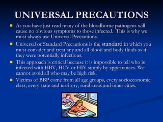 Bloodborne Pathogen Presentation Updated 09 11 08 | PPS | Infectious ...