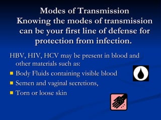 Bloodborne Pathogen Presentation Updated 09 11 08 | PPS | Infectious Diseases | Diseases and ...