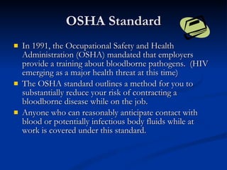 Bloodborne Pathogen Presentation Updated 09 11 08 | PPS