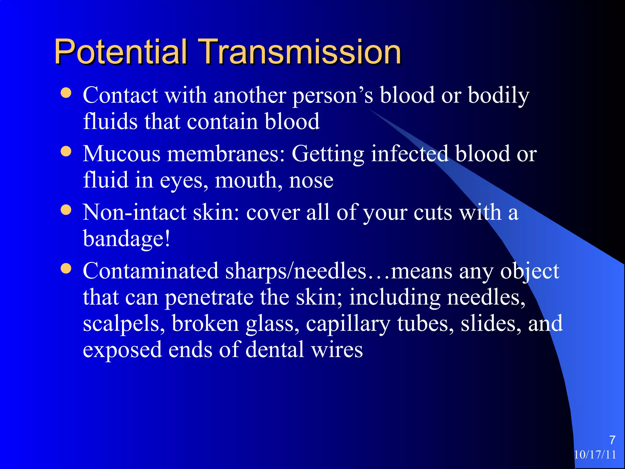 Bloodborne pathogens | PPT
