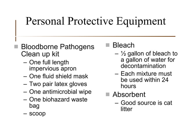 Bloodborne Pathogens | PPT
