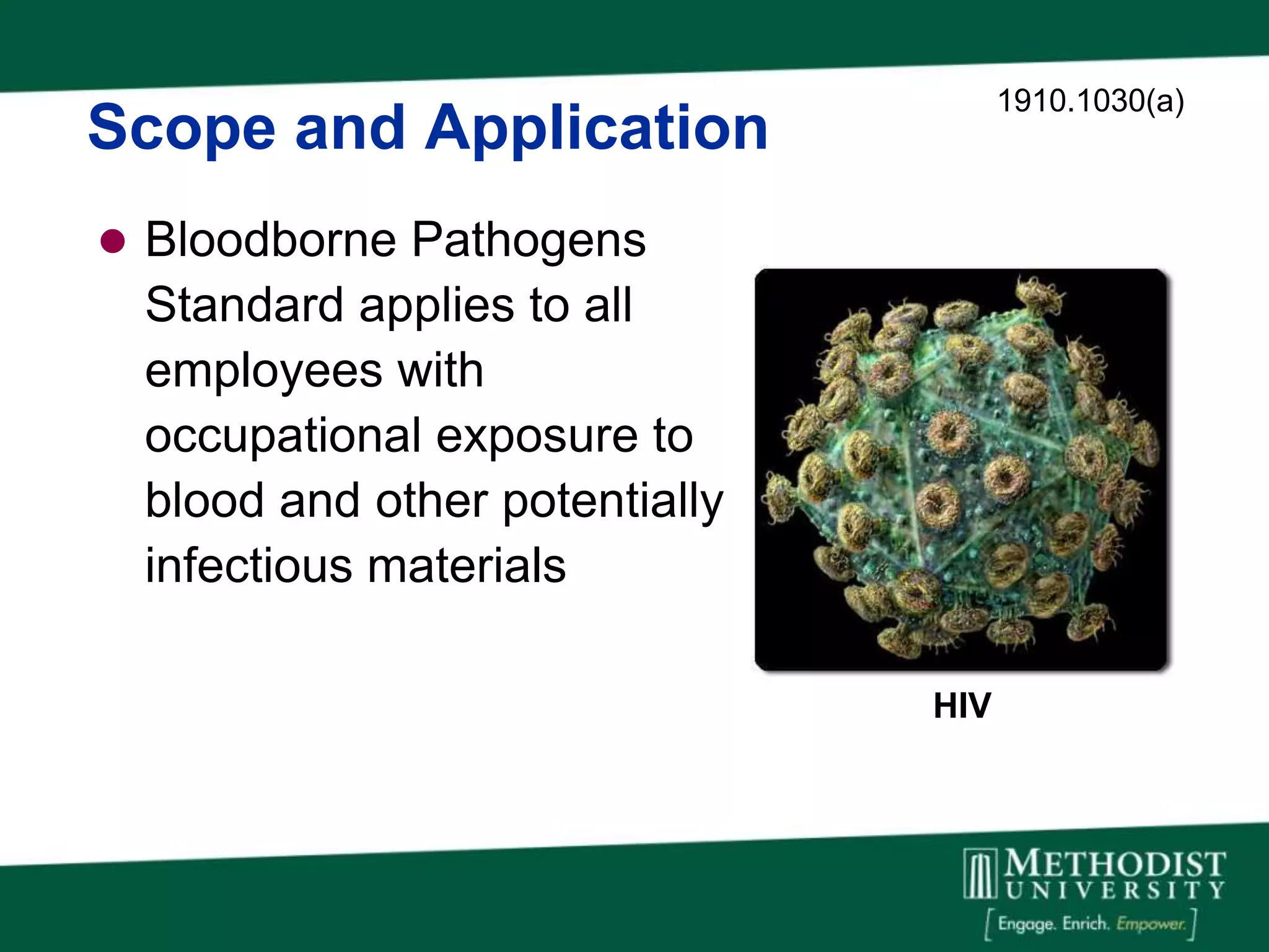 MU Bloodborne pathogens | PPTX | First Aid | Injuries