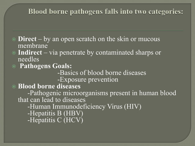 Blood borne pathogens | PPT