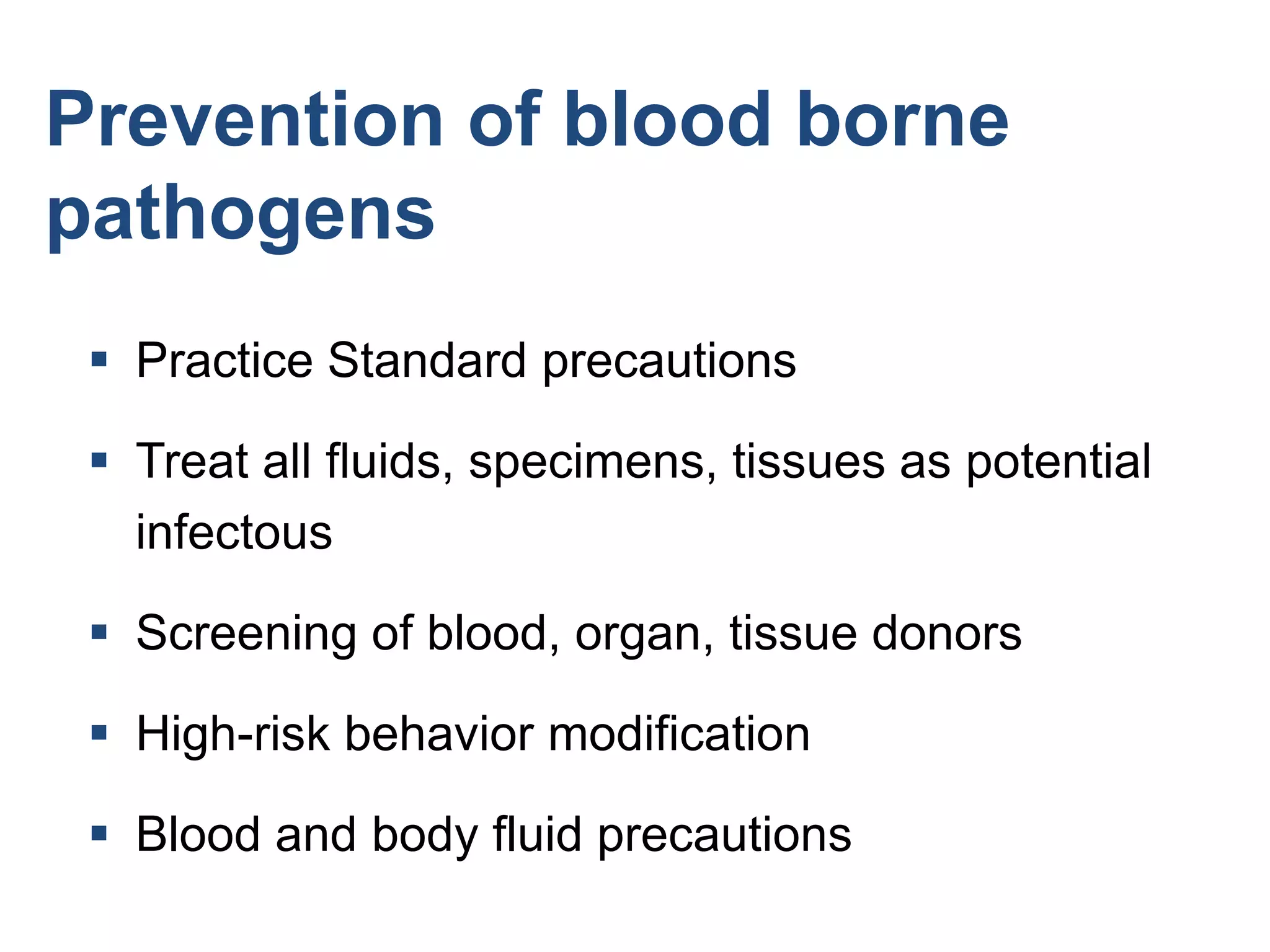 Blood borne pathogens | PDF