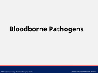 Bloodborne Pathogens training powerpoint presentation | PPT