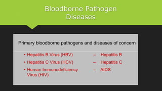 Bloodborne Pathogens - Diseases and Transmission | PPTX