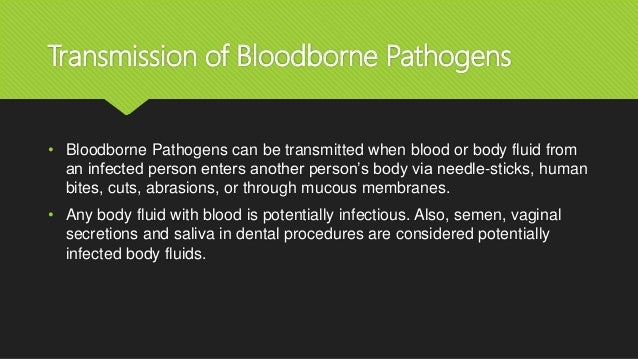 Bloodborne Pathogens - Diseases and Transmission