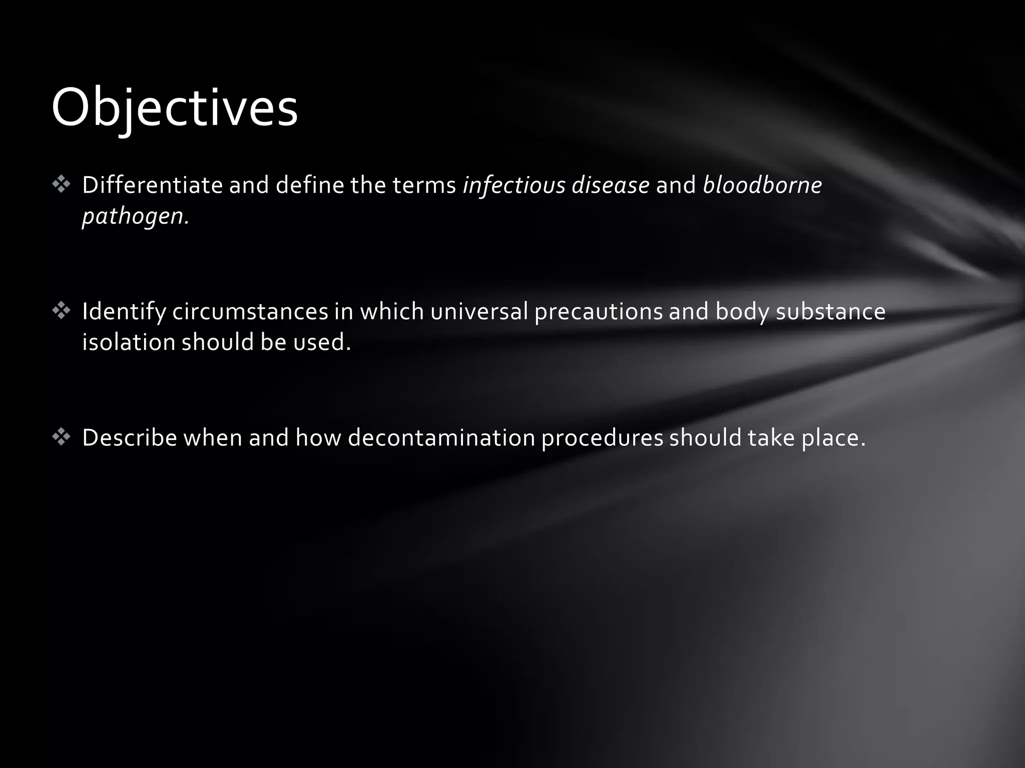 Bloodborne pathogens & infectious diseases | PPSX