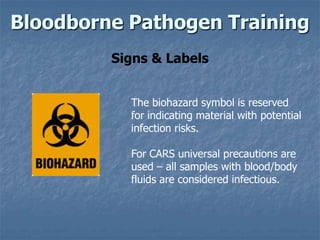 Bloodborne pathogens refresh | PPTX