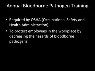 Blood Borne Pathogen Training | PPT
